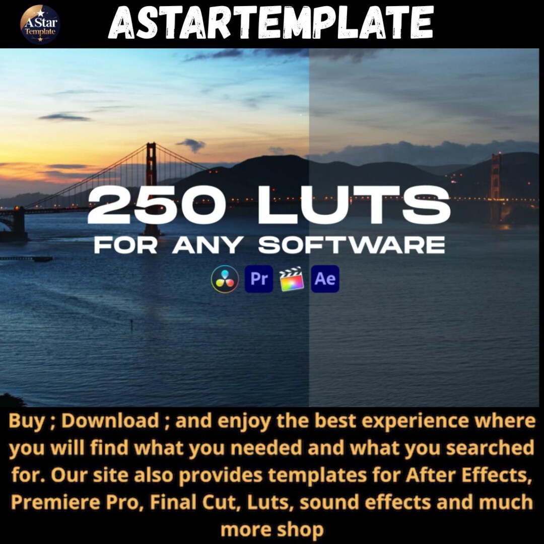 250 Cinematic LUT Color Presets for Video Editing (digital Download) - Etsy