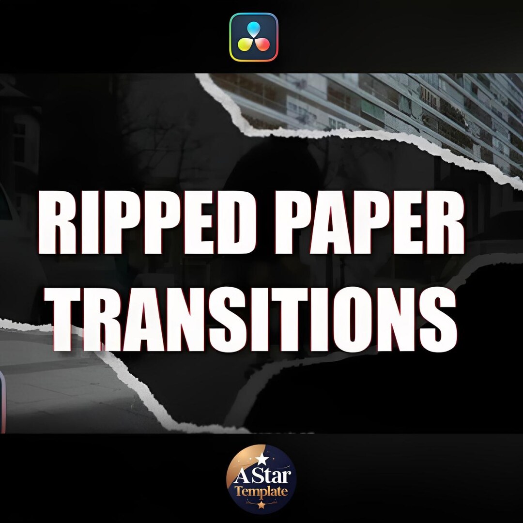 Ripped Paper Transitions Pack for Davinci Resolve (digital Download) - Etsy