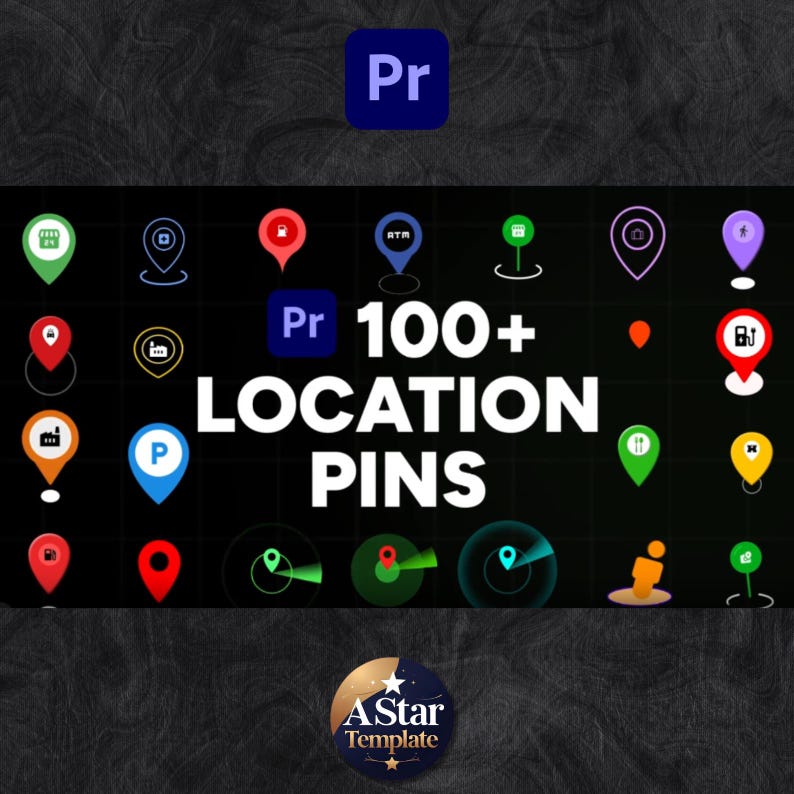 Animated Map Location Pins and Icons Collection | Over 100 Pins & 85 ...