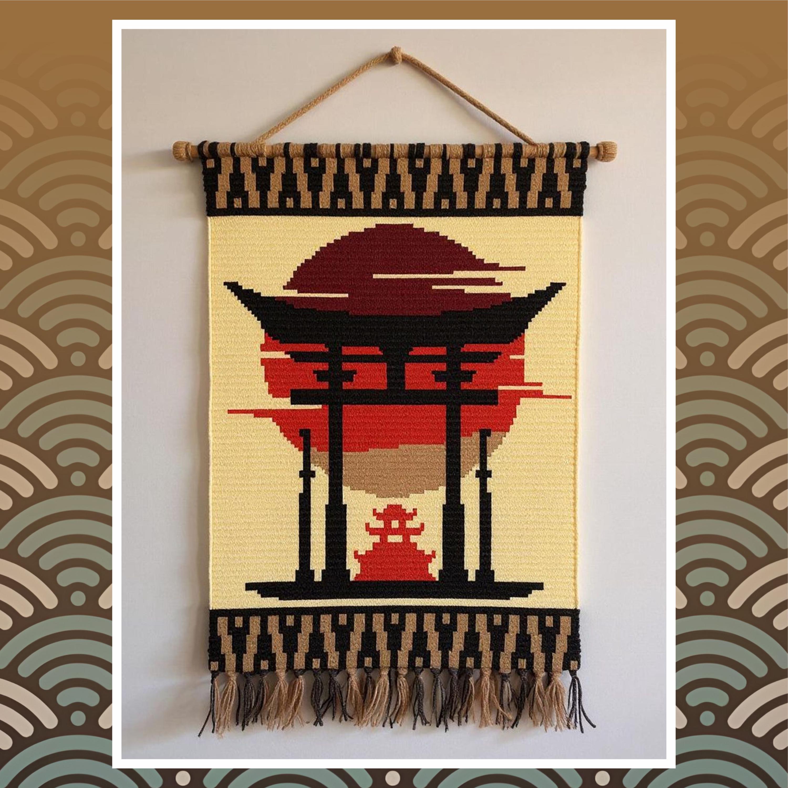 Samurai Torii Gate Crochet Pattern: Japanese Tapestry Wall Hanging (PDF ...