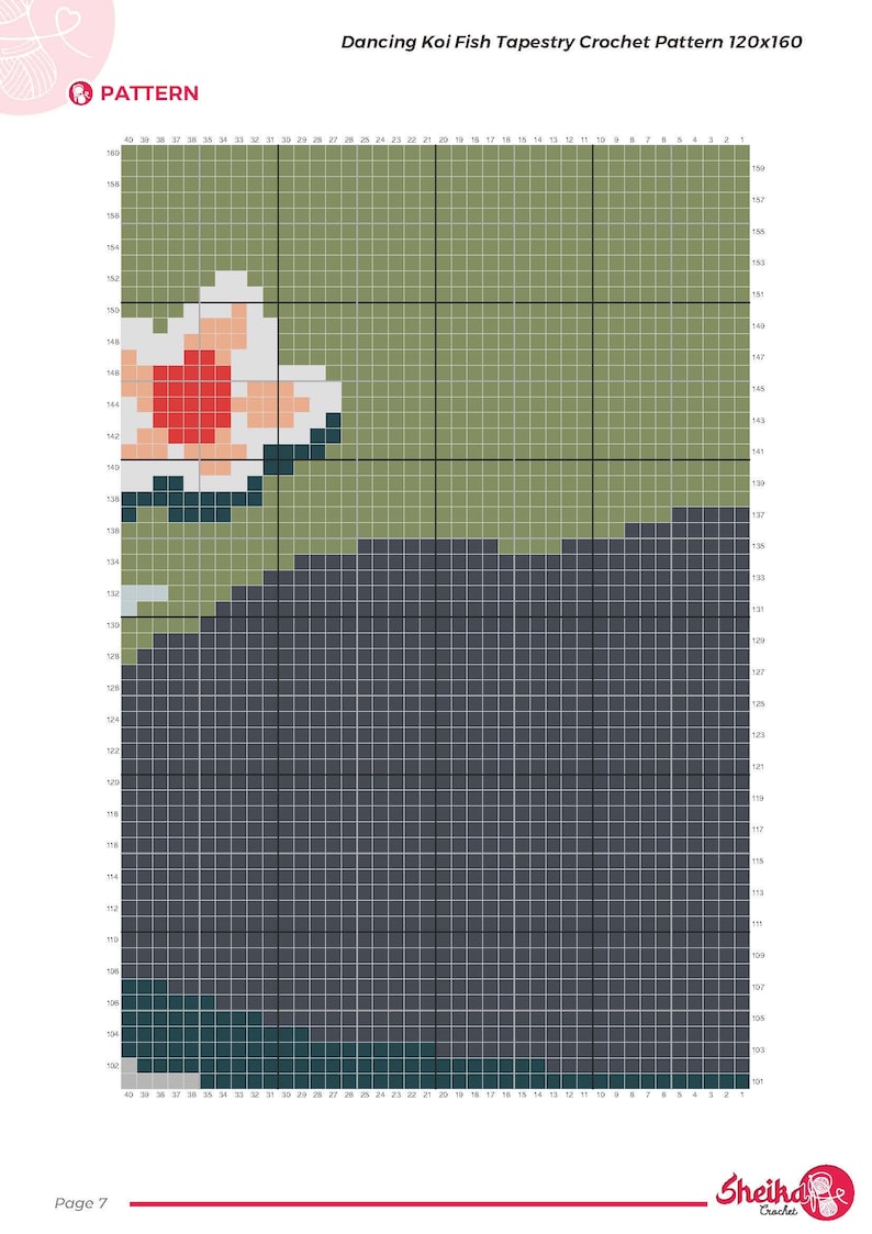 Koi Fish Tapestry Crochet Pattern: Japanese Pond Wall Hanging (PDF Pattern) - Etsy