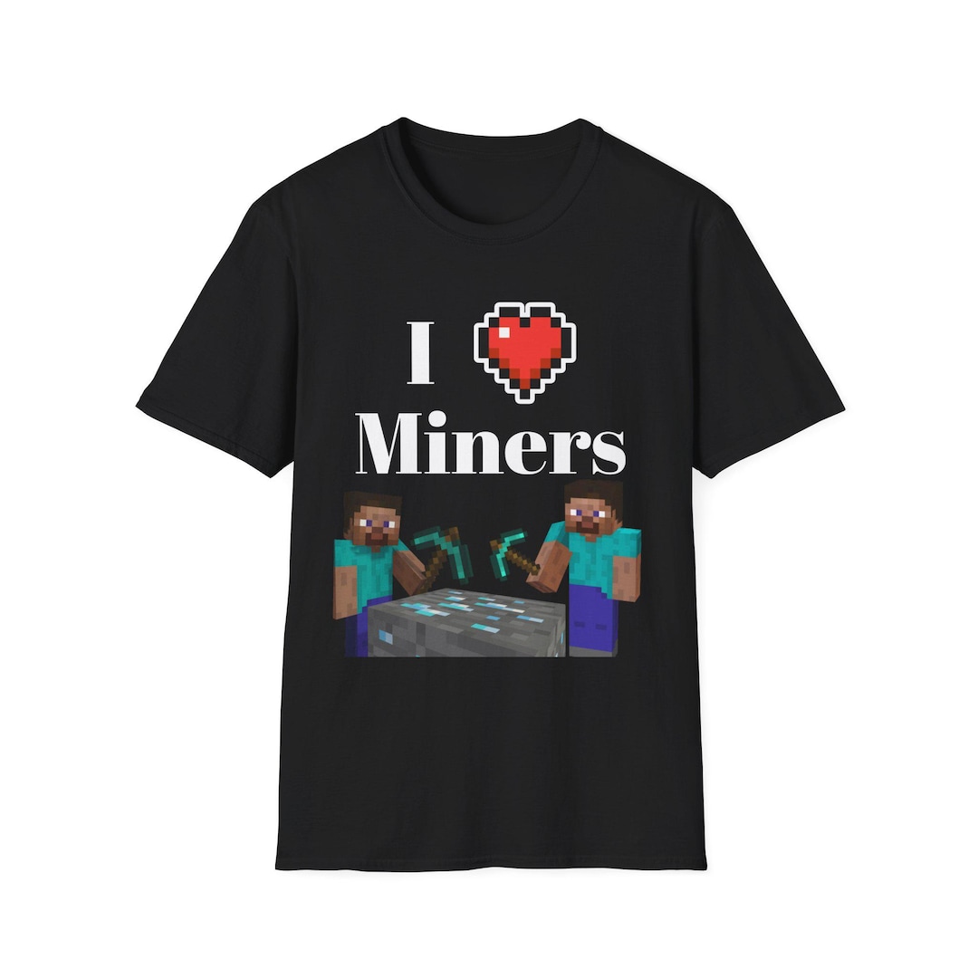 Minecraft Style Funny Meme Unisex Softstyle T-shirt, Black and White I ...