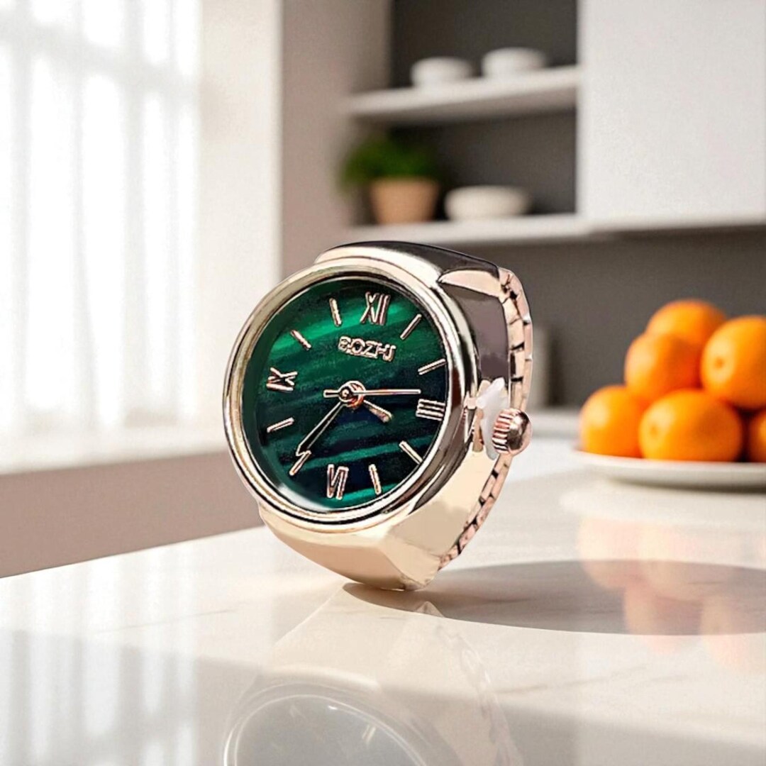 Vintage Finger Watch Ring, Creative Movement Quartz Watch, Alloy Shell ...