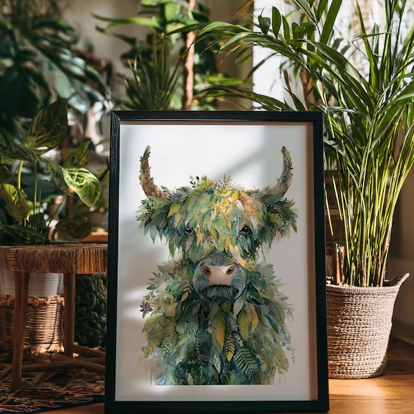 Poster Cow Drawing - Etsy UK