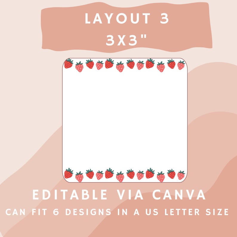 Printable Editable Notepad 3x3 Canva Template Sticky Notes Instant ...
