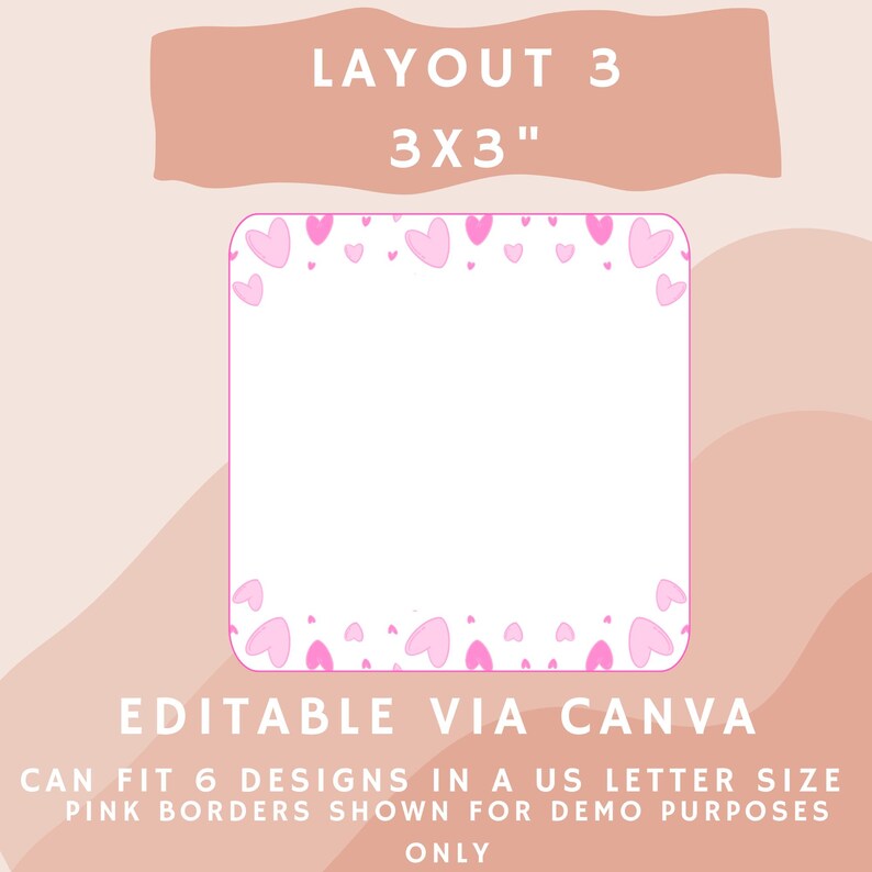 Printable Editable Notepad 3x3 Canva Template Sticky Notes Instant ...