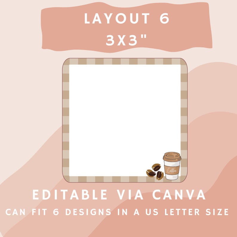 Printable Editable Notepad 3x3 Canva Template Sticky Notes Instant ...
