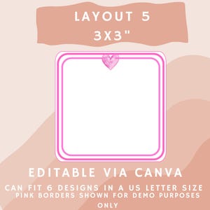 Printable Editable Notepad 3x3 Canva Template Sticky Notes Instant ...