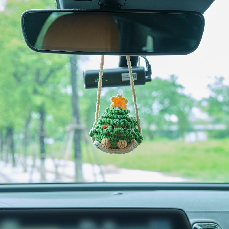 Crochet Christmas Car Ornament, Christmas Gifts, Handmade Snowman ...