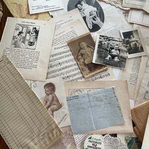 Vintage Paper Pack Antique Pages Pieces Ephemera Scrapbooking Junk ...