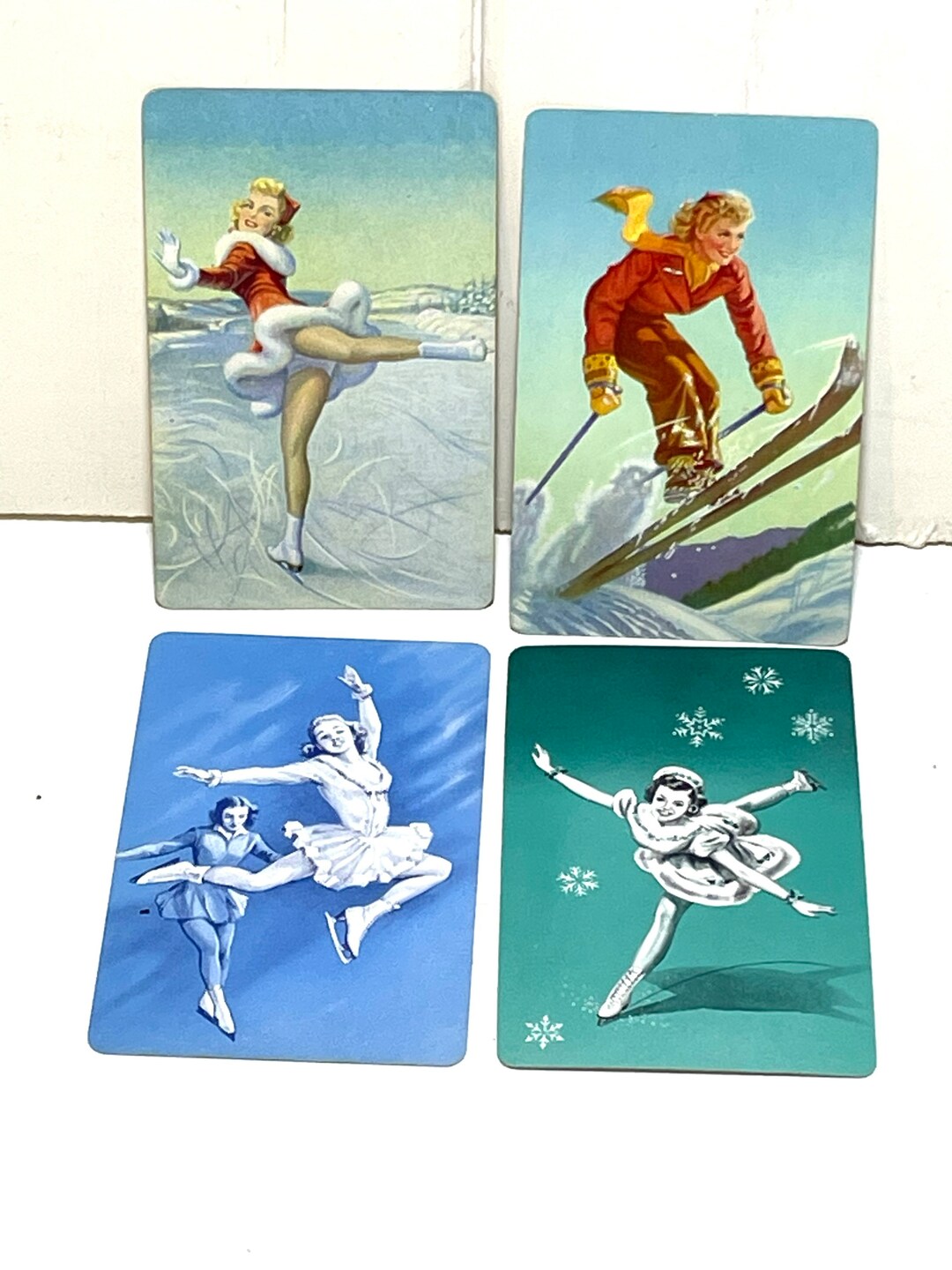 4 Vintage Playing Cards Swap Cards Junk Journal Mixed Media Destash ...