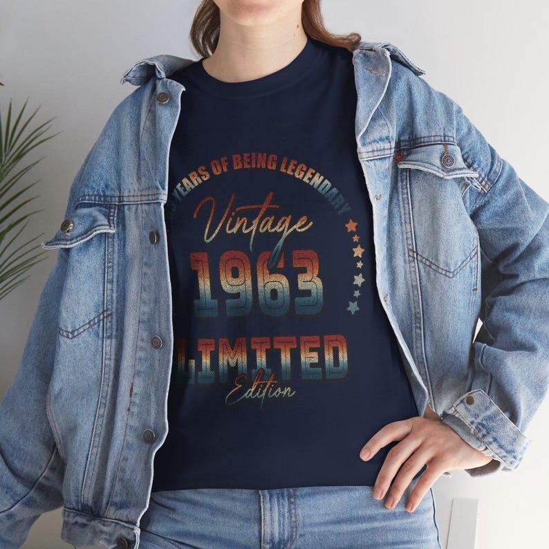 63rd Birthday Vintage 1963 Legendary Limited Edition Shirt Tee - Etsy