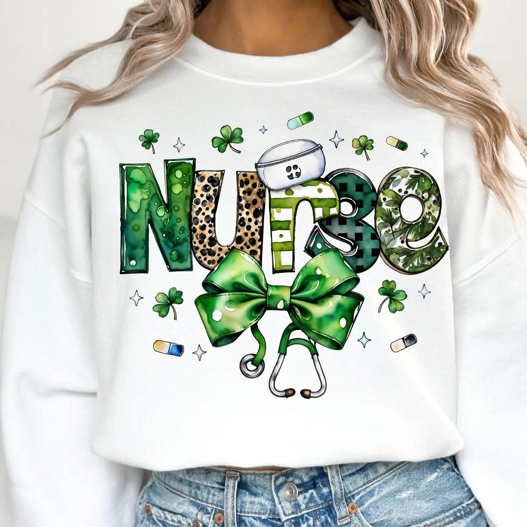 St Patricks Day Nurse PNG/SVG, St Patricks Day Nurse Coquette Png, St ...