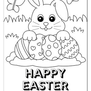 Easter Easy Coloring Pages for Kids, Toddler, Preschool Printable ...