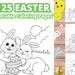 Easter Easy Coloring Pages for Kids, Toddler, Preschool Printable ...