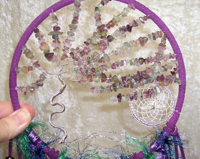 Windswept Fluorite TREE of LIFE Dreamcatcher in Teal - Etsy
