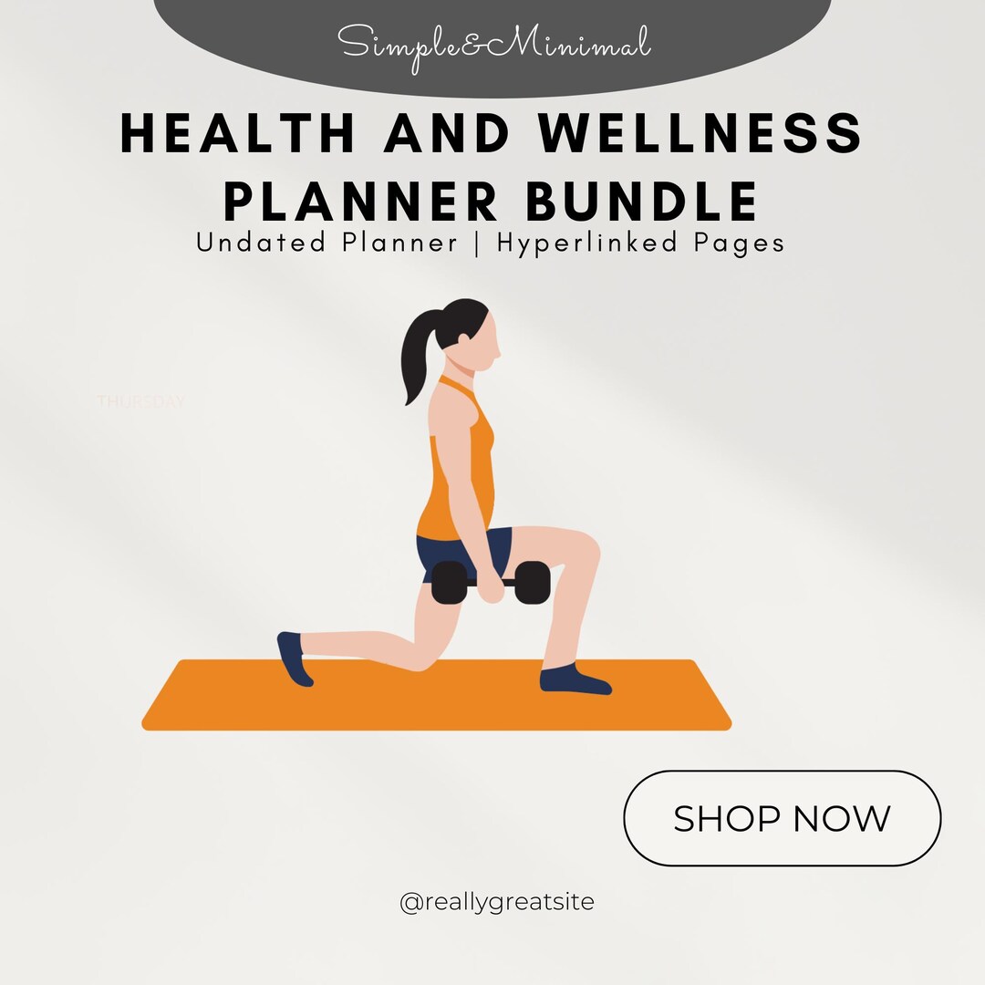 Health and Wellness Planner Bundle | Fitness, Meal, & Nutrition Planner ...
