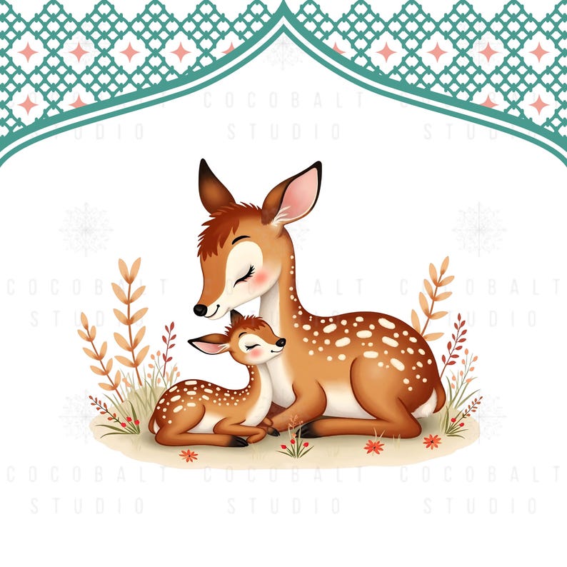 Mother’s Day Clipart – Cute Animal Moms and Babies – 6 Pngs ...
