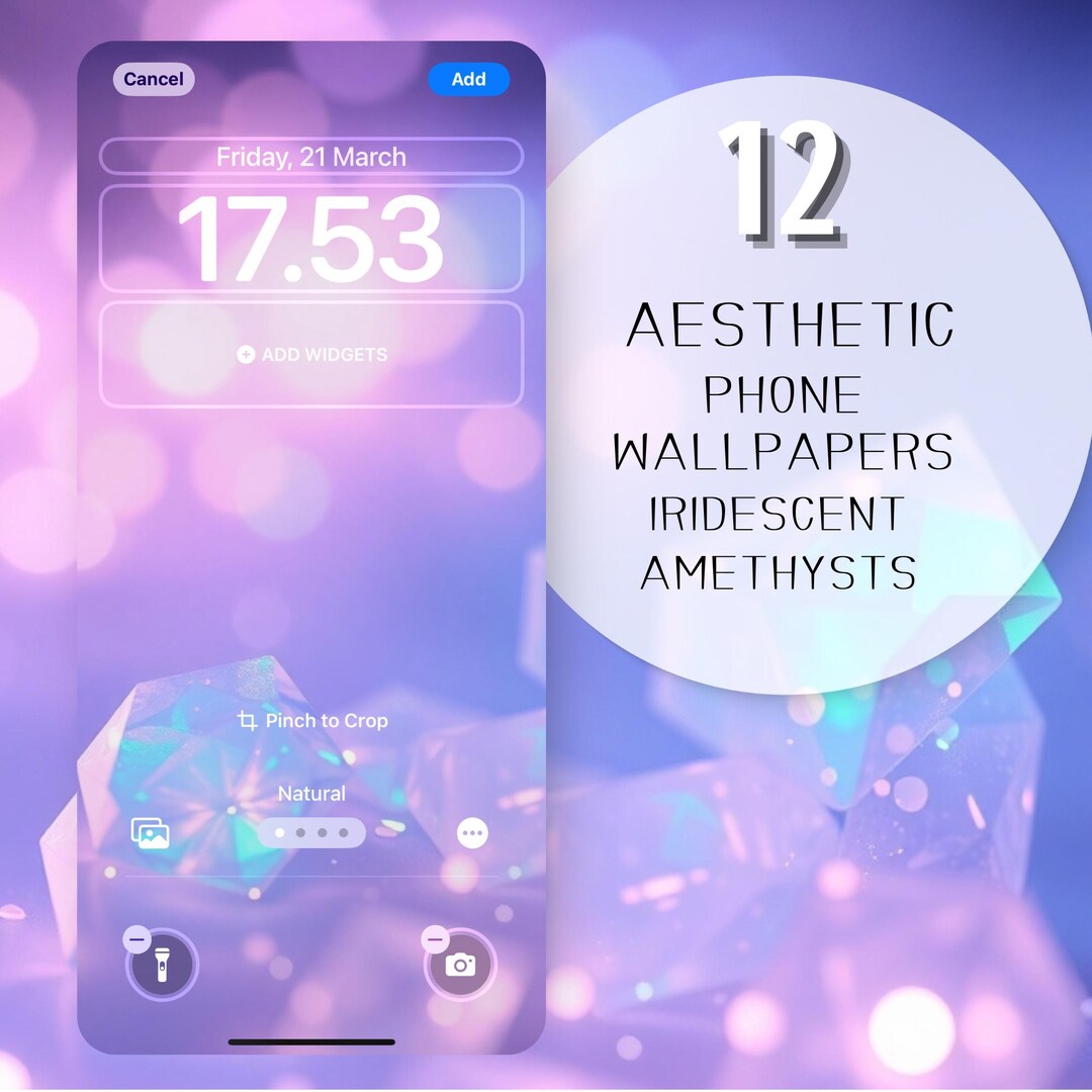 Amethyst Crystal Phone Wallpapers | Purple Aesthetic Lock Screen ...