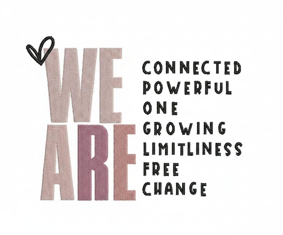 Positive Affirmations Embroidery Design – Inspirational Applique ...