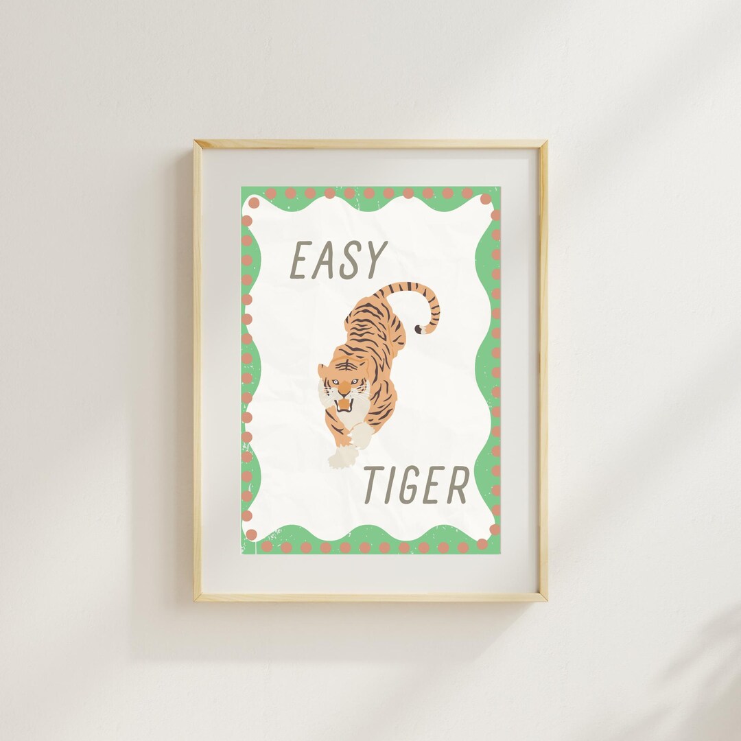Tiger Poster - Safari Wall Art for Kids' Bedroom, Digital Download ...