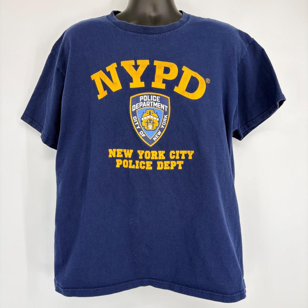 NYPD Police Department New York City Police Dept T Shirt Mens XL Blue ...