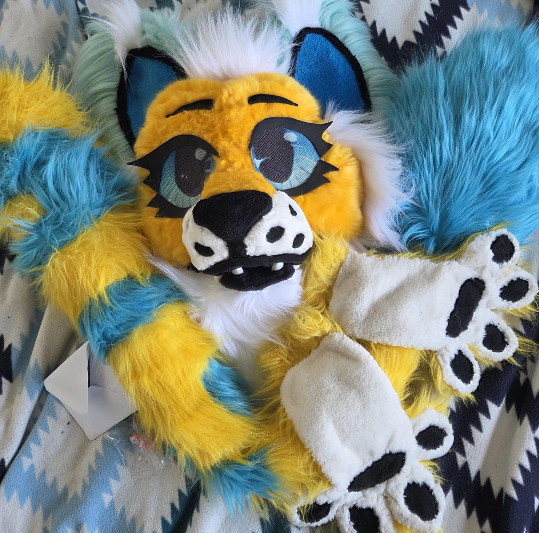 Kitty Fursuit! ~ Feline - Cat - Costume - Second Hand - Cosplay - Head ...