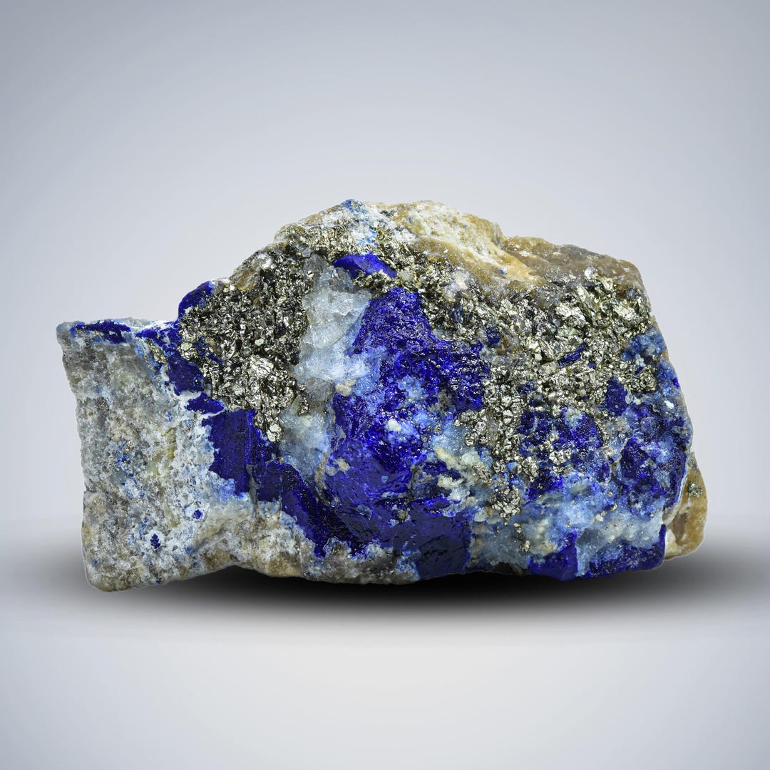 Top Blue Lazurite Specimen With Pyrite - 135g Afghan Crystal for ...