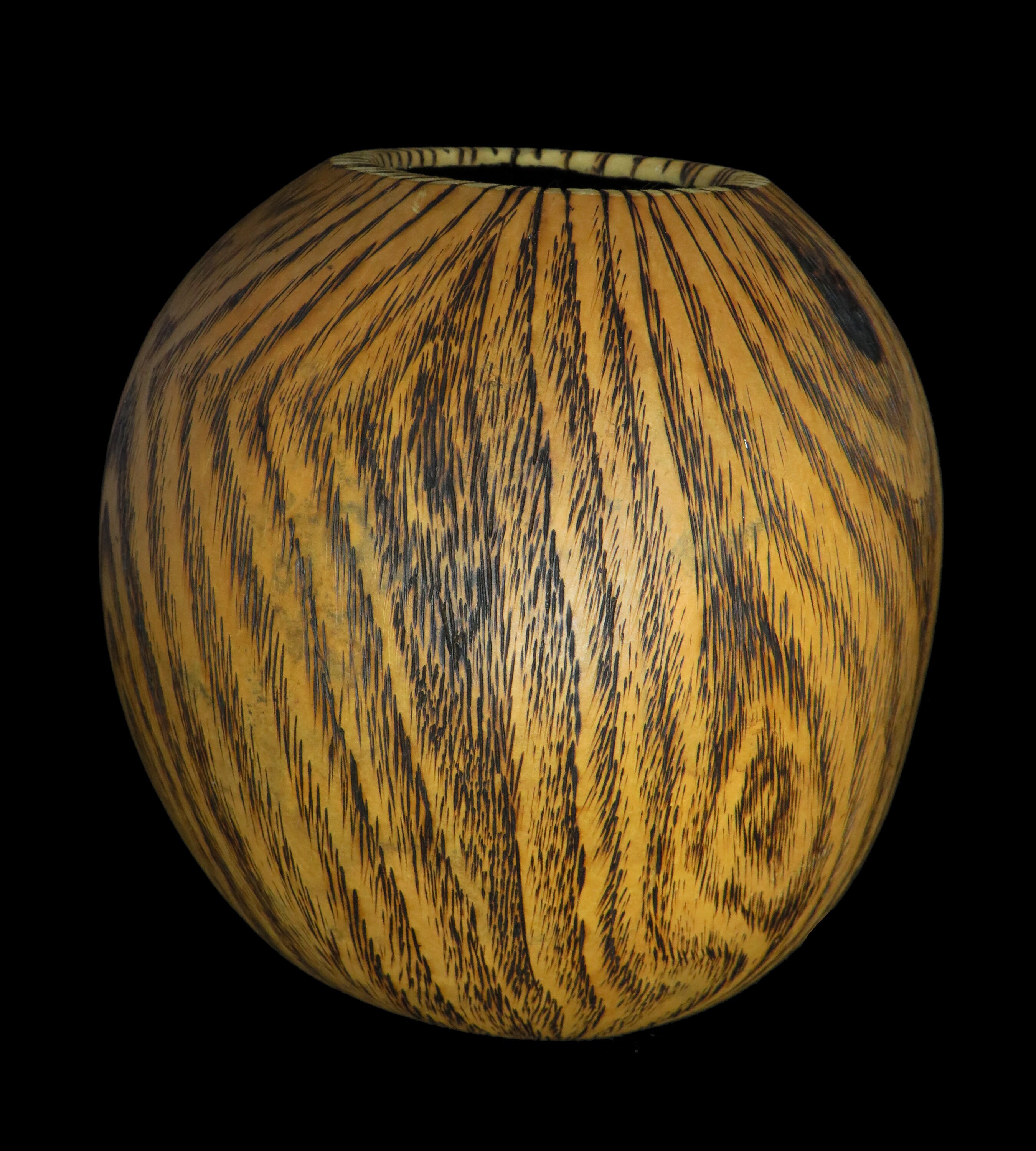 Faux Wood Grain Pyrography Gourd Vase - Etsy