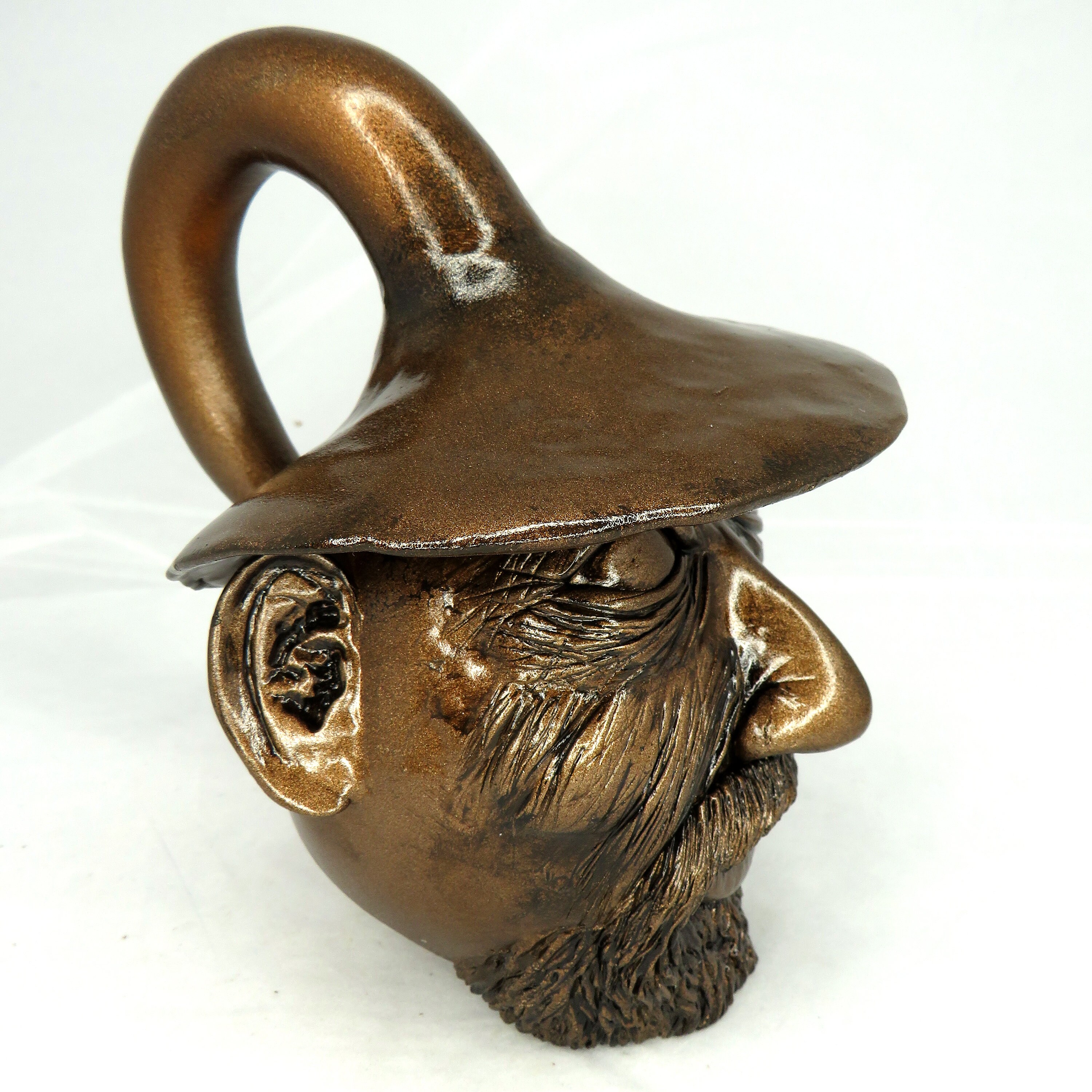 Bronze Wizard Head Gourd Art Sculpture - Etsy