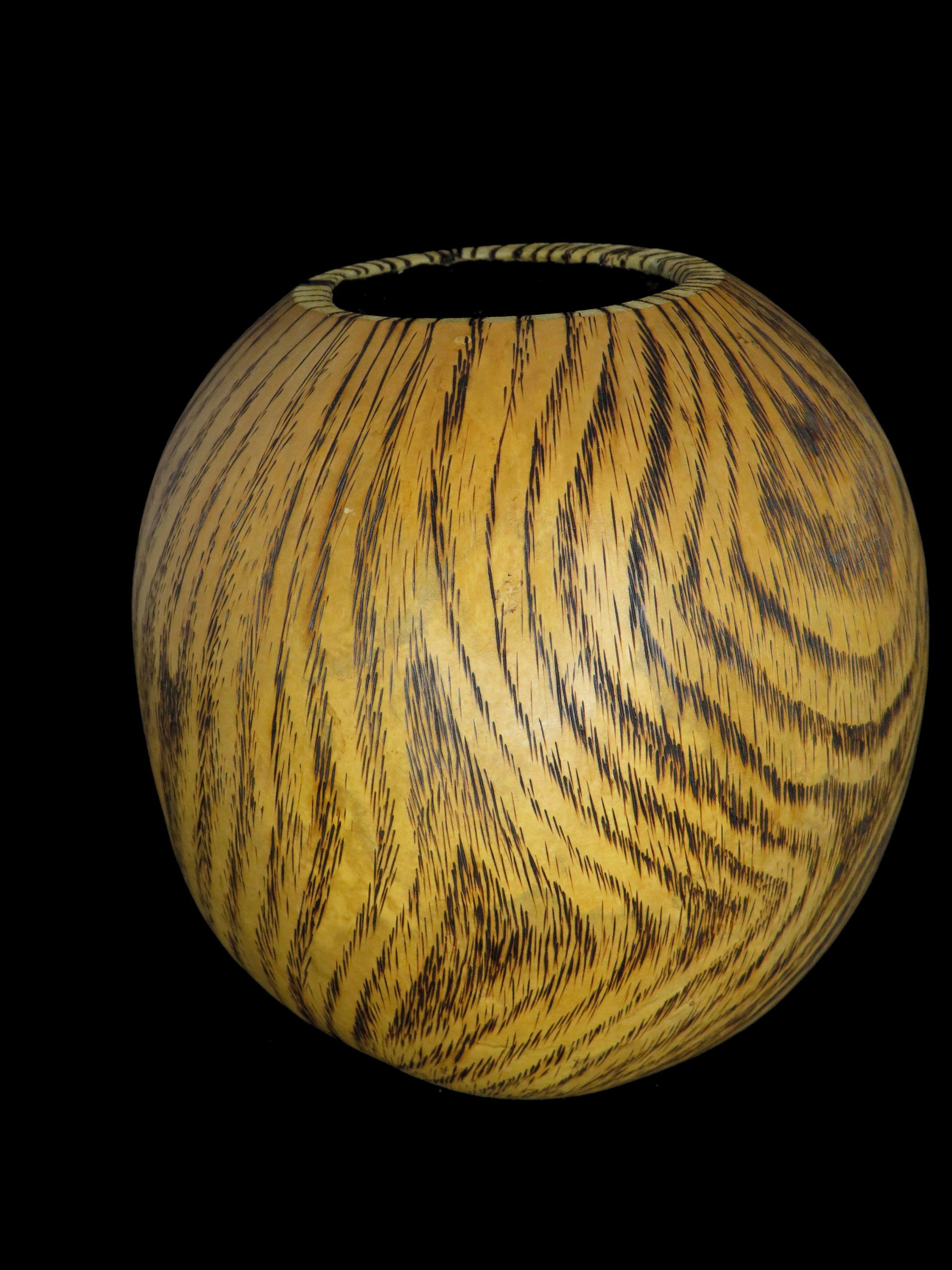 Faux Wood Grain Pyrography Gourd Vase - Etsy