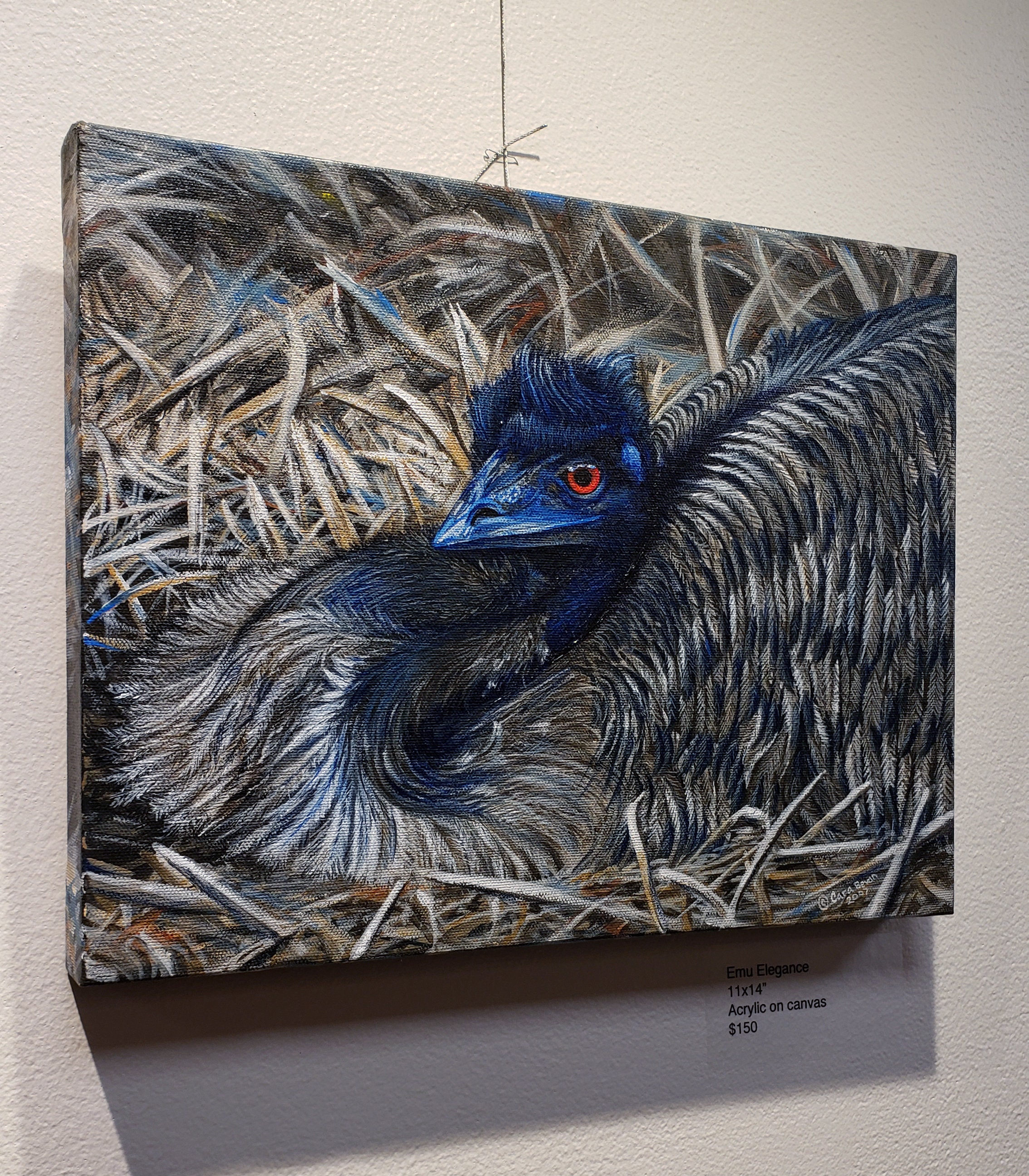 Original Acrylic Emu Bird Painting emu Elegance - Etsy