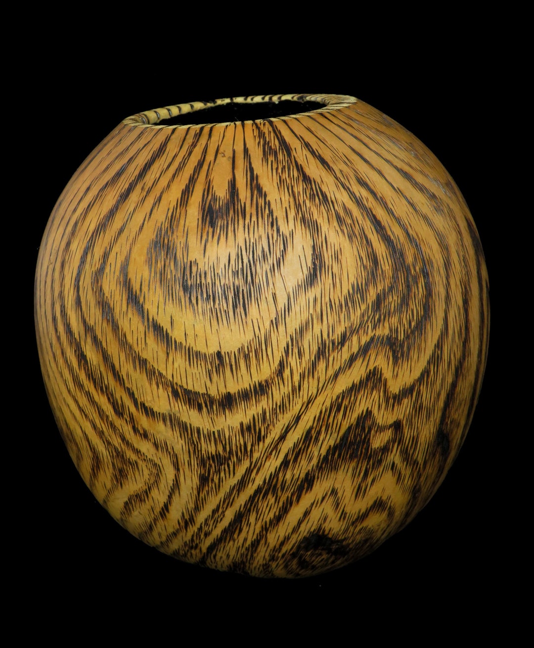 Faux Wood Grain Pyrography Gourd Vase - Etsy