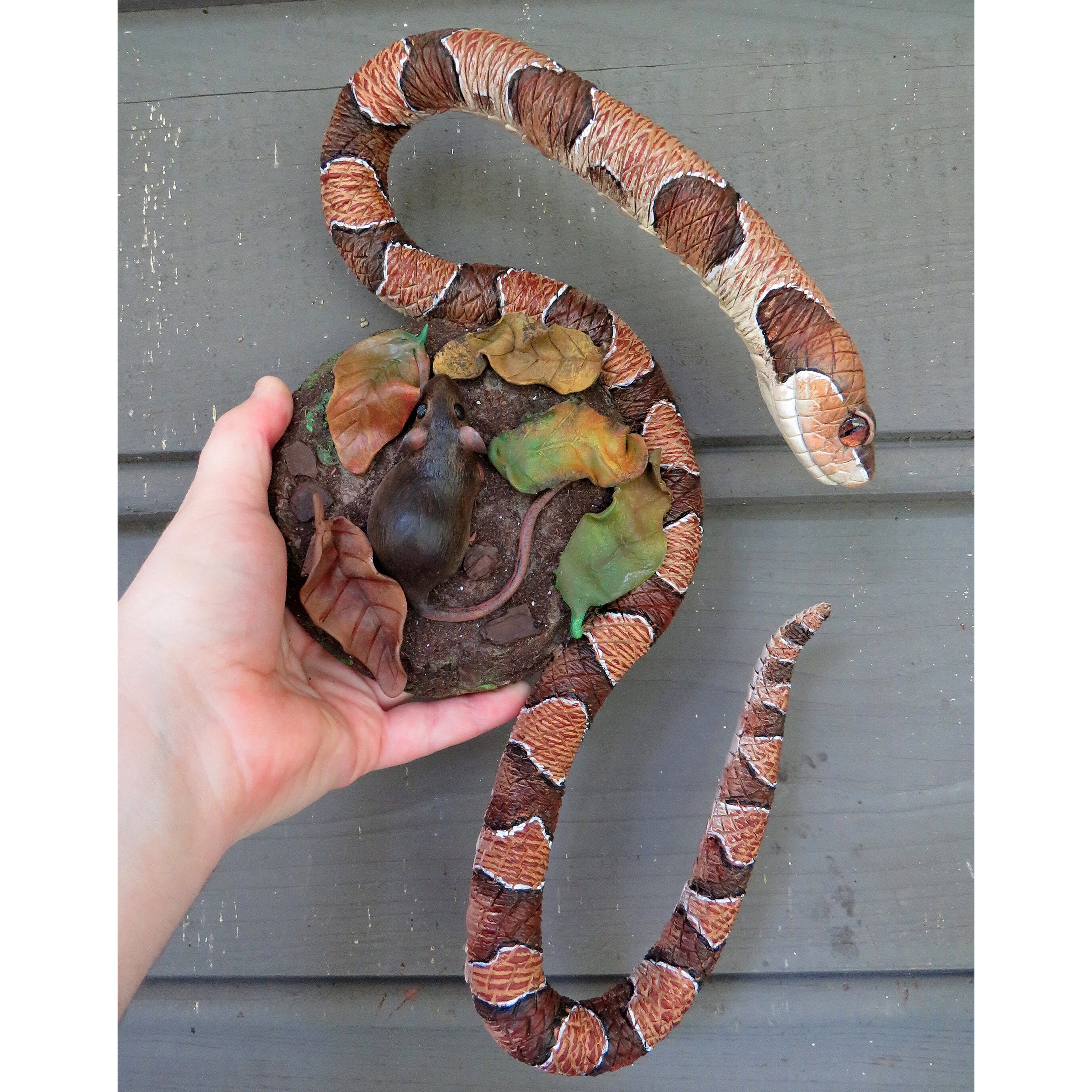 Copperhead and Mouse Original Wall-hanging Art Sculpture - Etsy