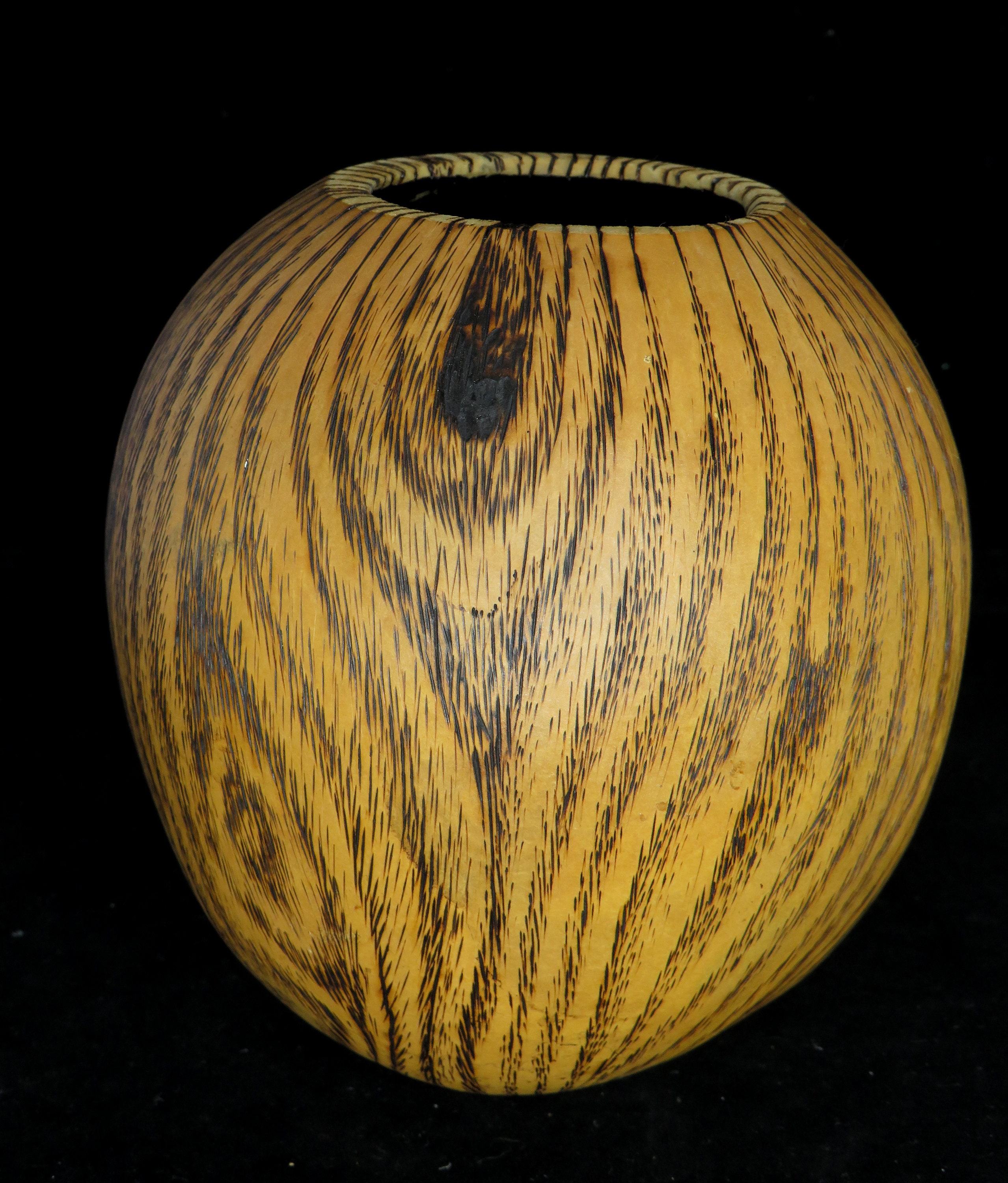 Faux Wood Grain Pyrography Gourd Vase | Etsy