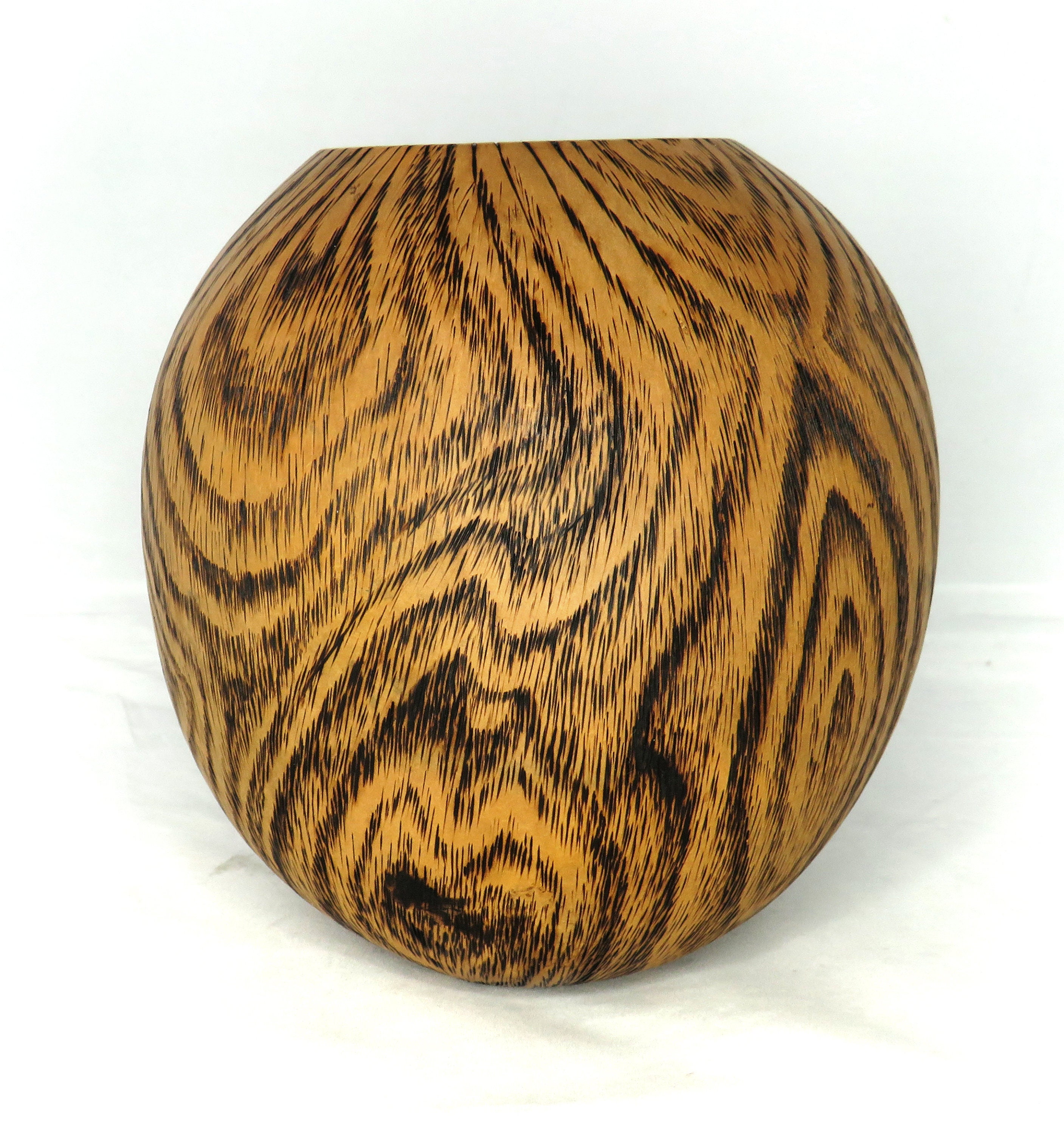 Faux Wood Grain Pyrography Gourd Vase | Etsy