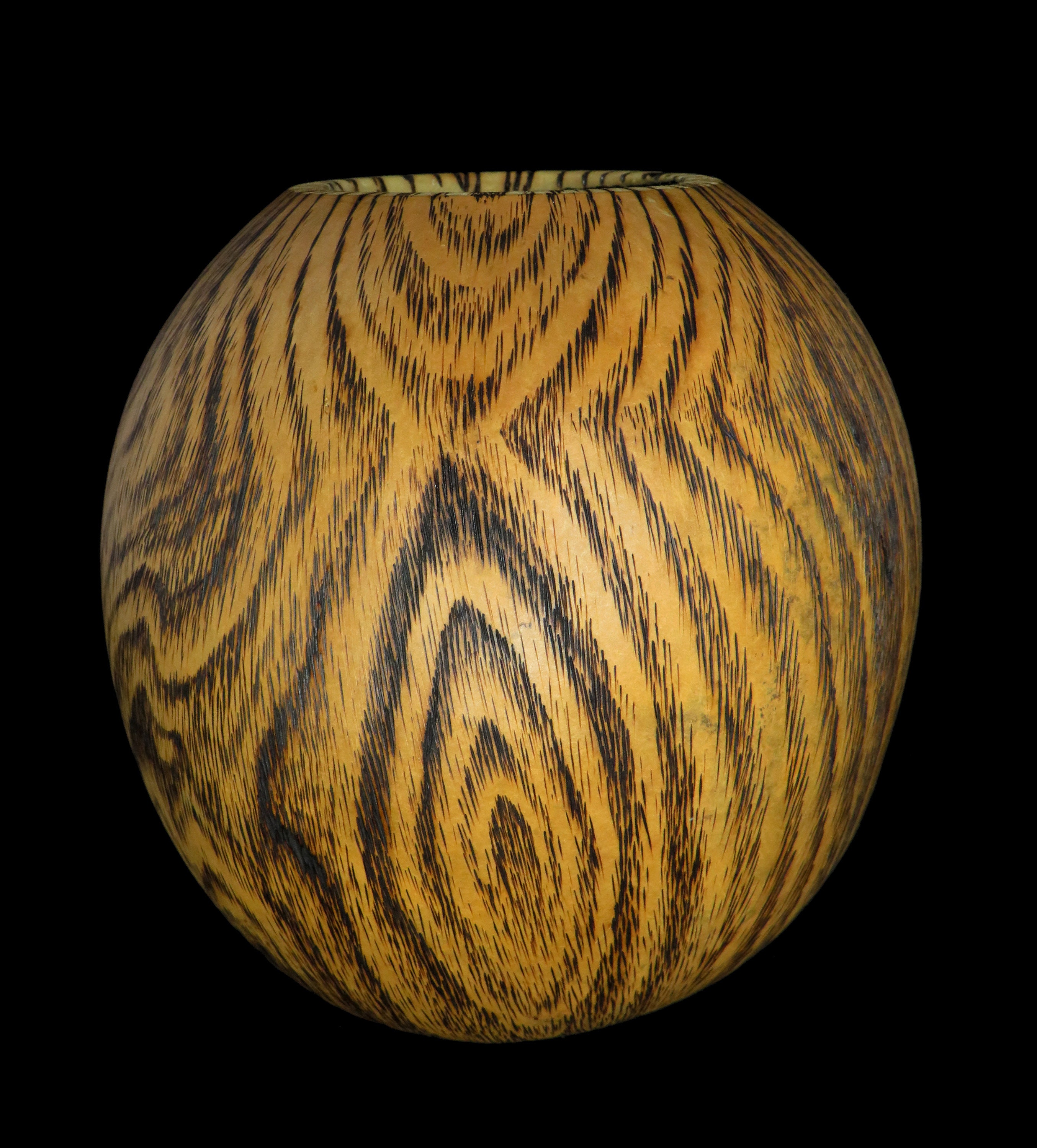 Faux Wood Grain Pyrography Gourd Vase | Etsy