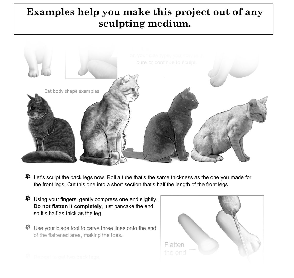 TUTORIAL: How to Make Your Own Miniature Cat or Kitten Step by Step - Etsy