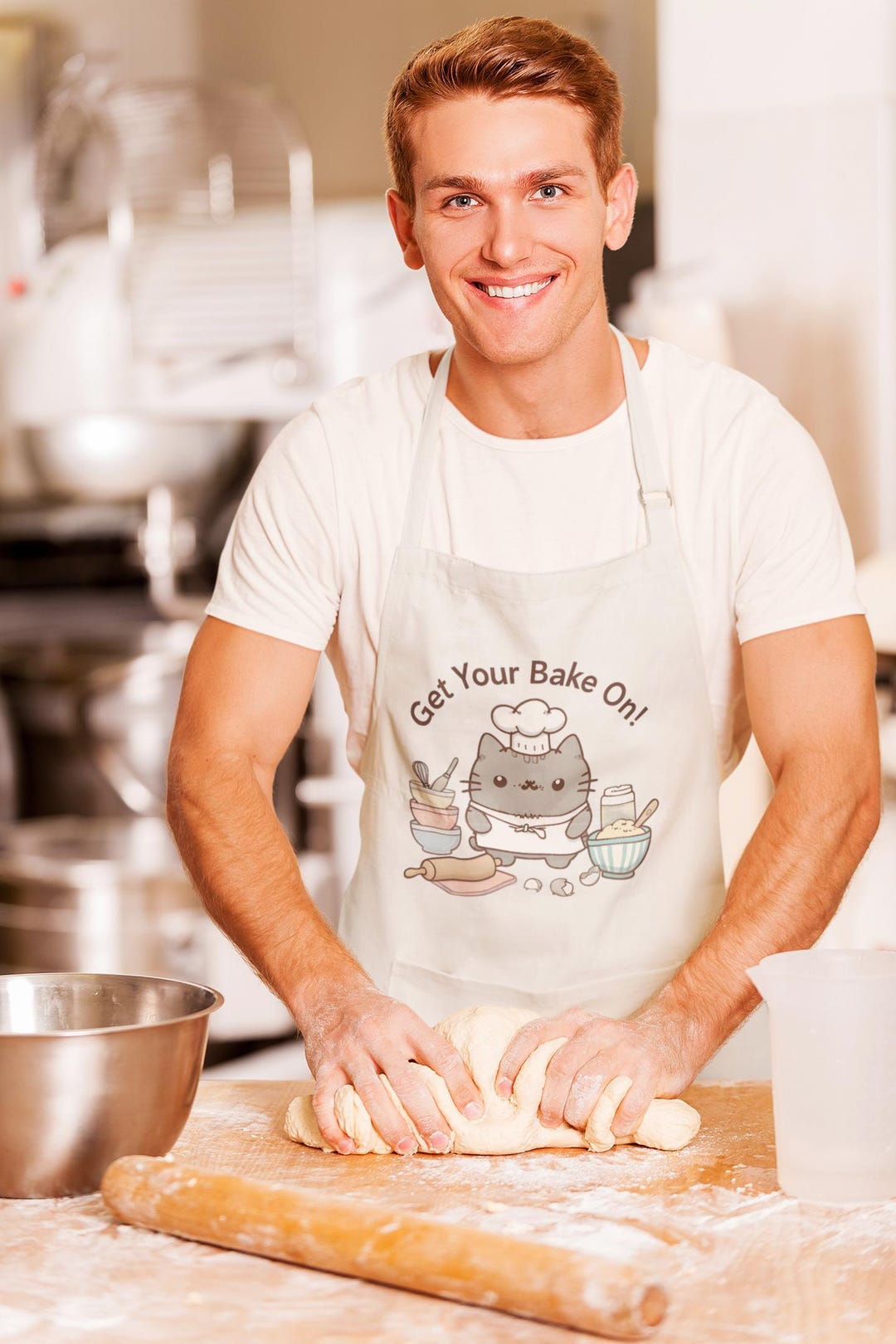 Apron, Cat Bake off Kitchen Cooking Apparel, Funny Animal Lover Gift ...