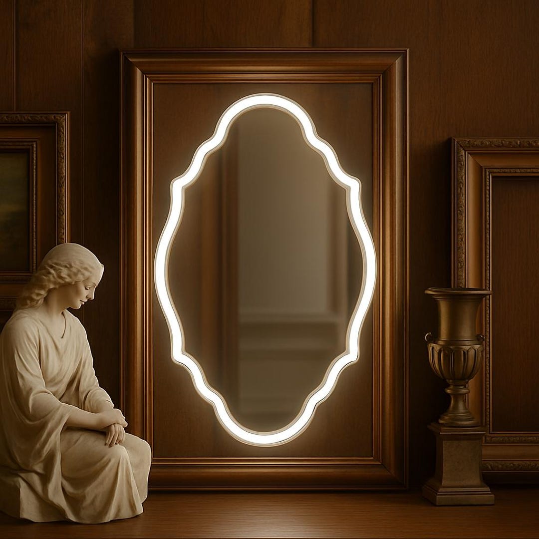 Mirror Neon Sign,gothic Neon Sign,bedroom Modern Wall Salon Room Mirror ...