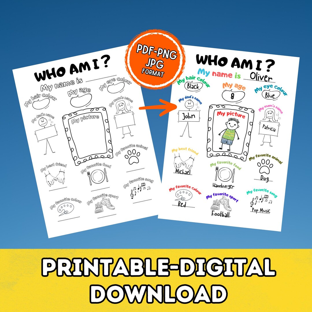Personalized Fill in the Blank Coloring Page Fun Activity for Kids ...