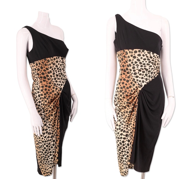One Shoulder Leopard Dress - Etsy