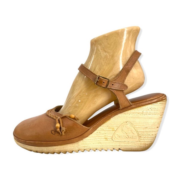 Vintage Cherokee Wedge Shoes - Etsy