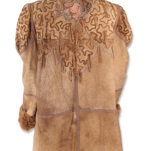 Vintage Medieval Renaissance Style Suede Fur Coat, Art to Wear, 1980s ...