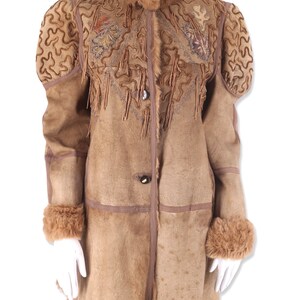 Vintage Medieval Renaissance Style Suede Fur Coat, Art to Wear, 1980s ...