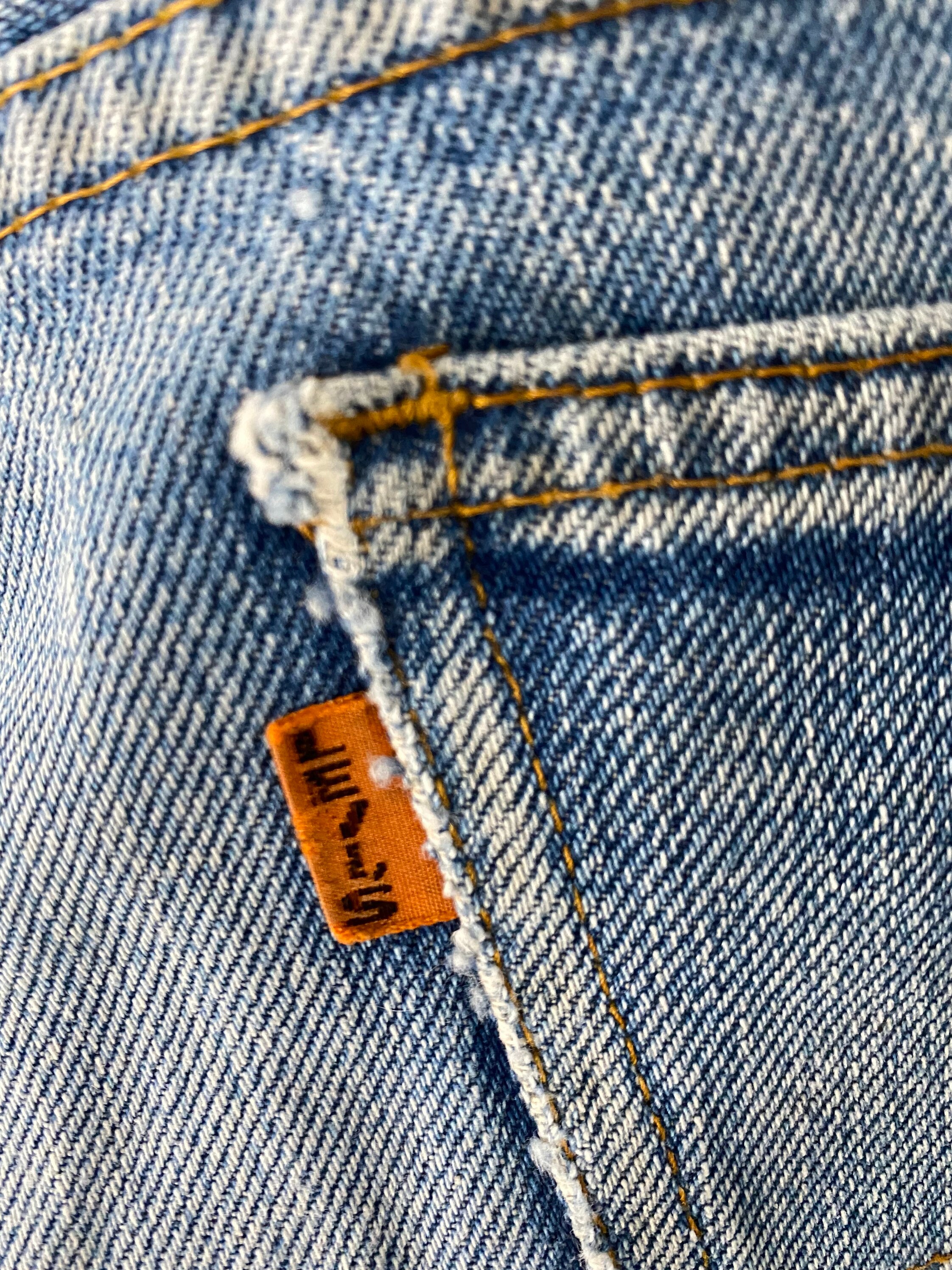 70s LEVIS BIG E 646 Orange Tab worn in bells jeans 37 70s LEVIS BIG E 646 Orange Tab worn in bells jeans 37