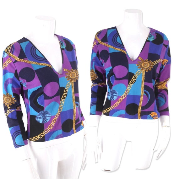 90s VERSACE Medusa top, vintage 1990s Versace Jeans m… - Gem