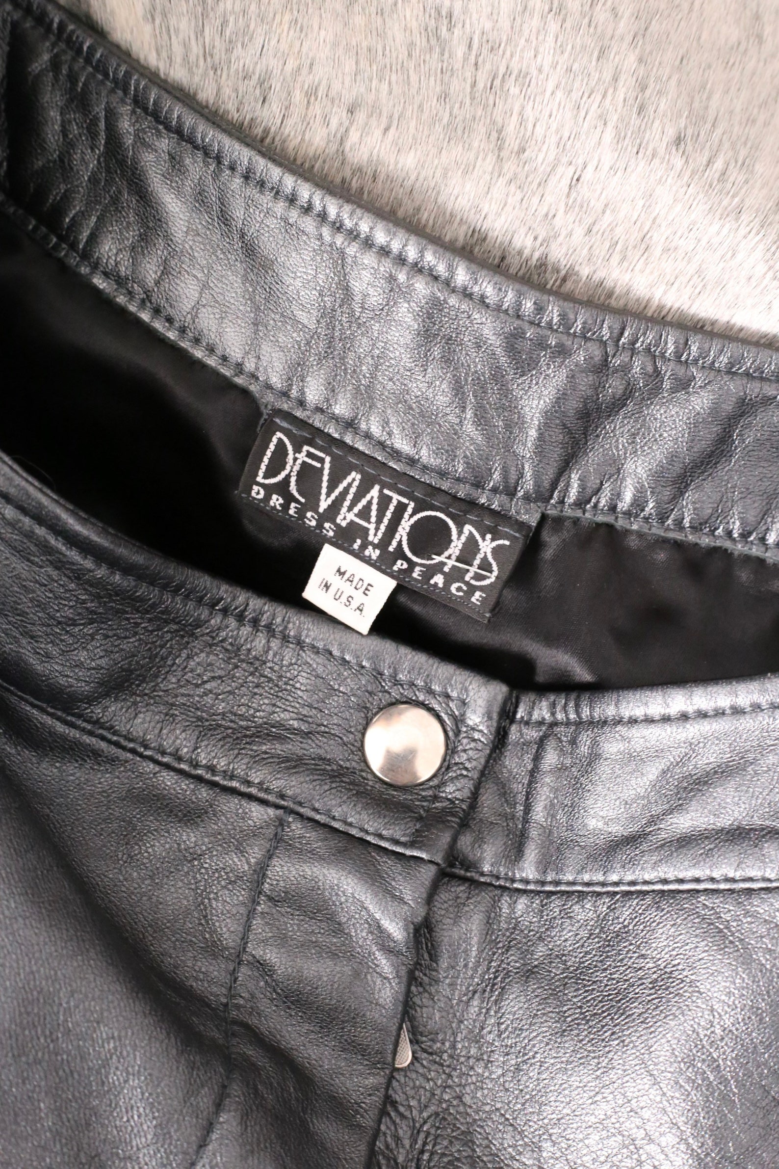 90s RAVER Fun Fur Leather Pants M / Vintage 1990s Bell Bottom - Etsy