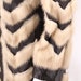 70s Mink Leather Fur Coat, Vintage 1970s Chevron Pattern Snap Front ...