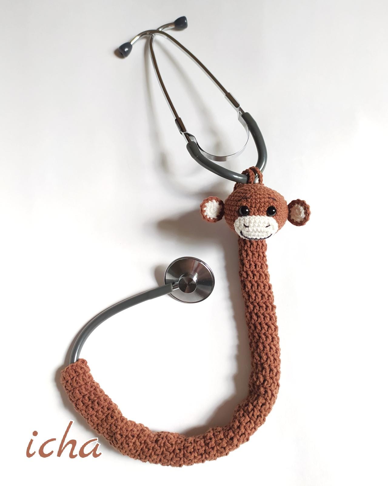 Monkey Stethoscope Cover Crochet Pattern PDF, Nurse Gift, Medical ...
